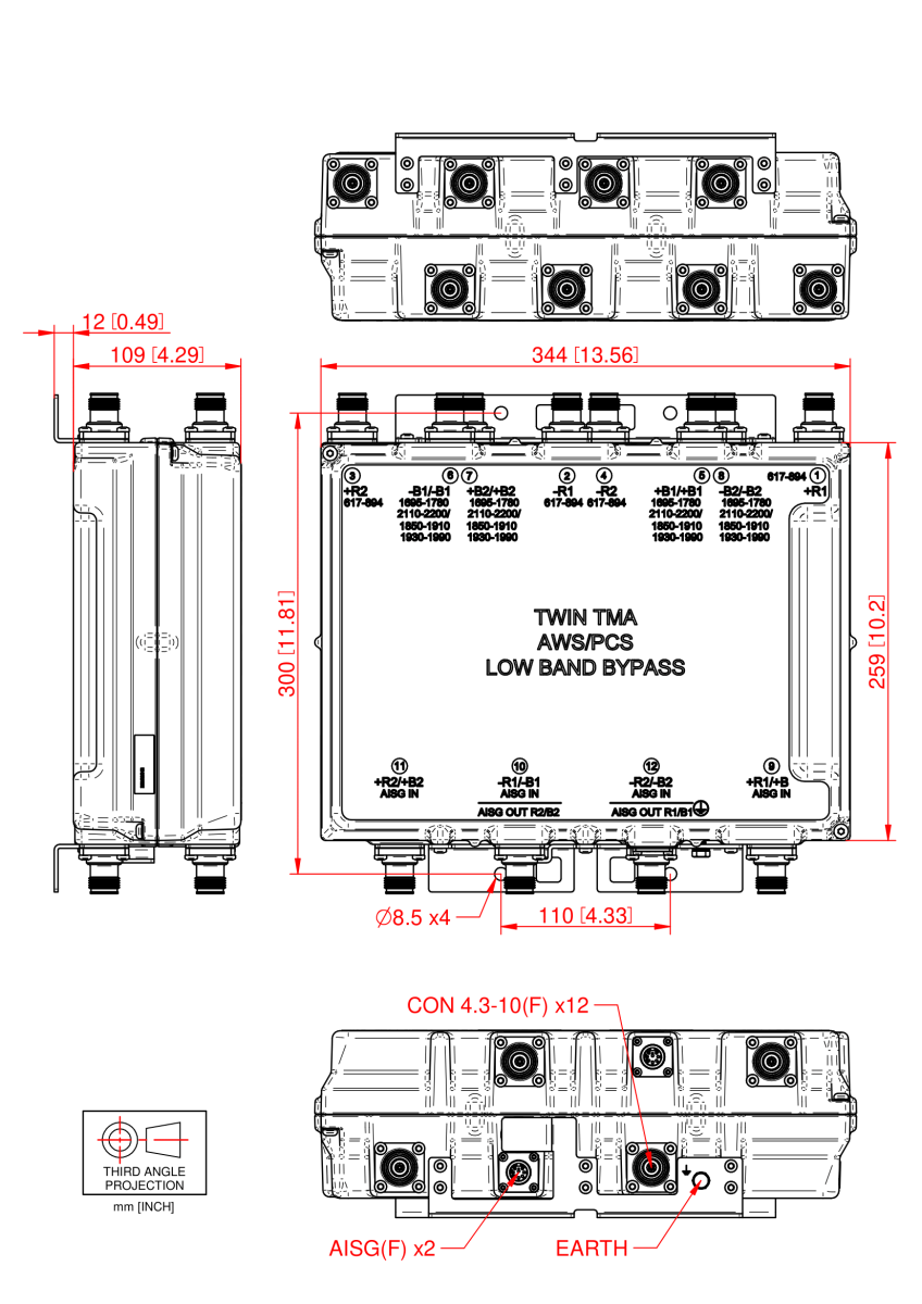 Kaelus MI-171 | KA-1000 | TWIN TMA AWS/PCS DUAL BAND WITH LOW BAND ...
